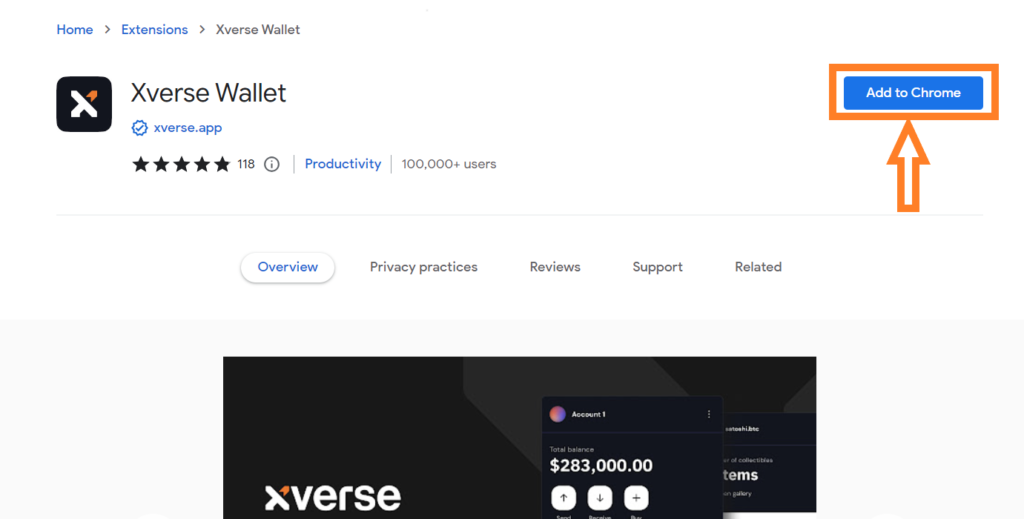 Xverse ordinals walletの作り方とアドレスの確認方法/chrome - ミオスランド