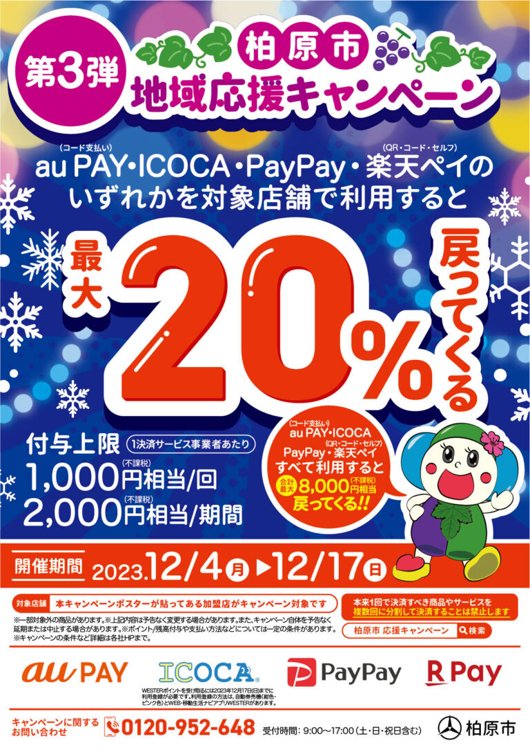 【PayPayペイペイ】柏原市20%還元キャンペーン対象店舗一覧と探し方！大阪府最新情報 - ミオスランド